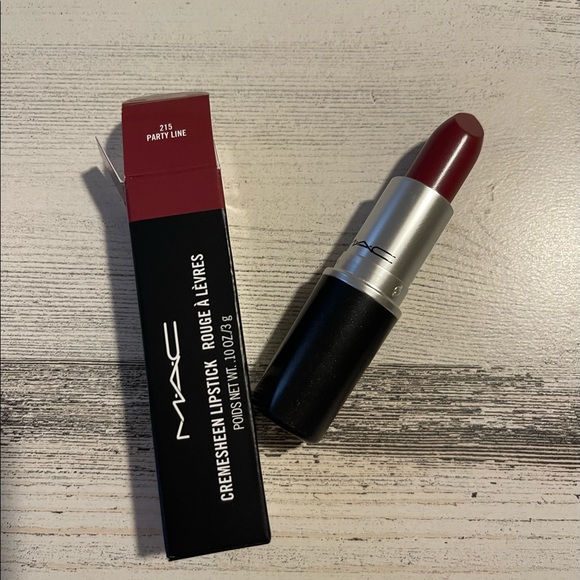 MAC Cosmetics | Makeup | Mac Party Line Lipstick Lip Care Burgundy Red ...